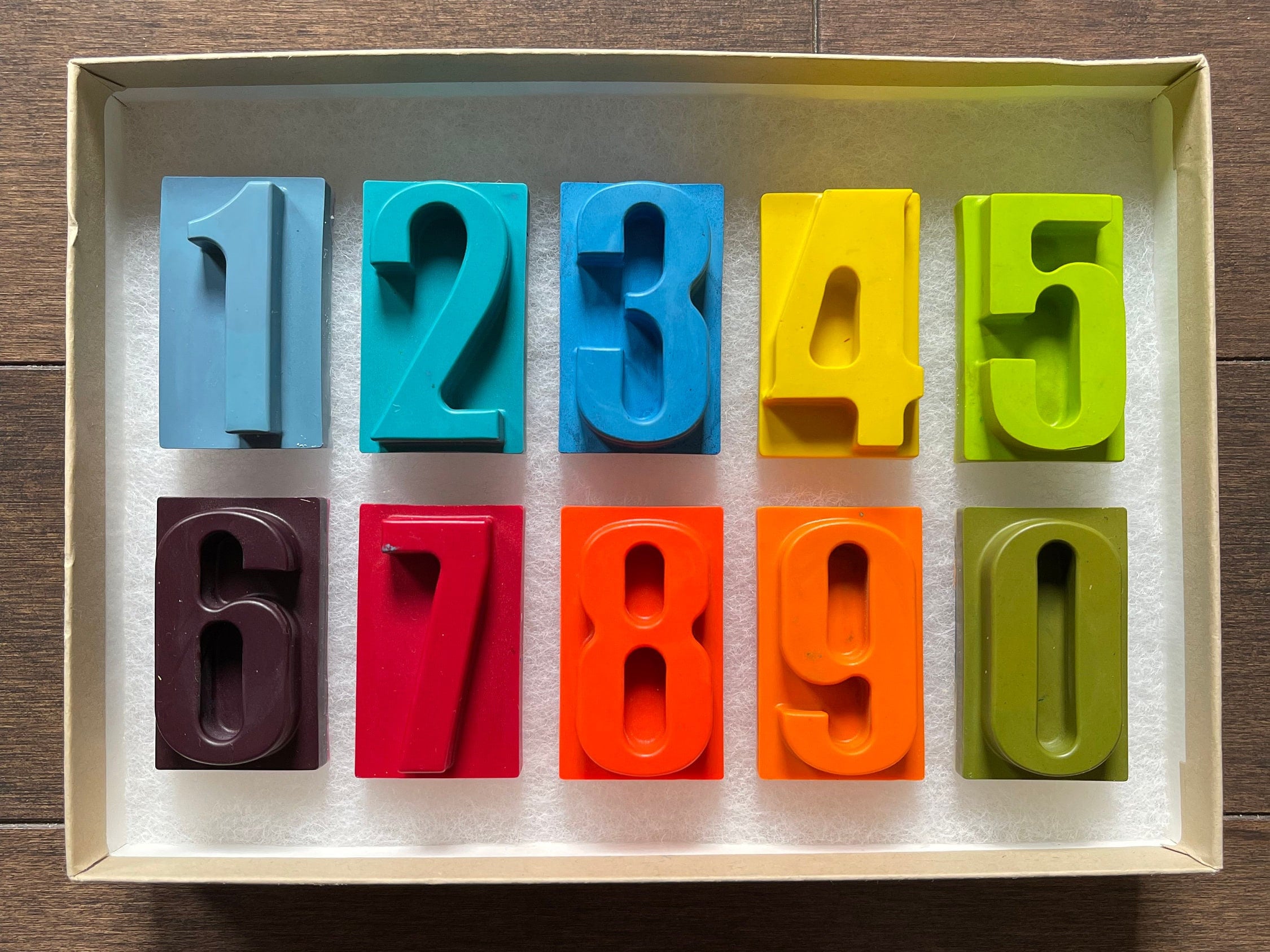 Crayon Number Set Crayon Set Back to School - Etsy