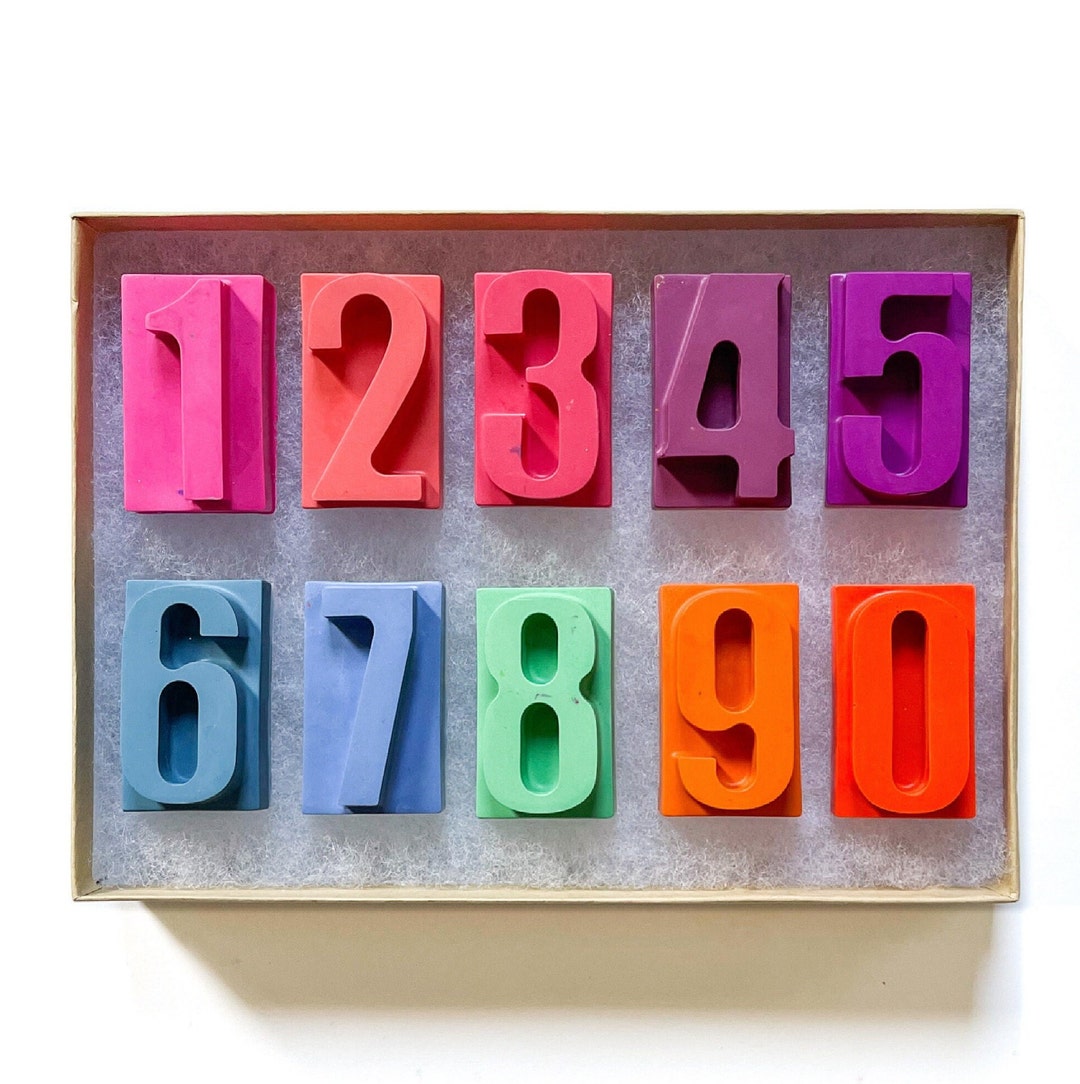 Crayon Number Set, Crayon Set, Back to School - Etsy