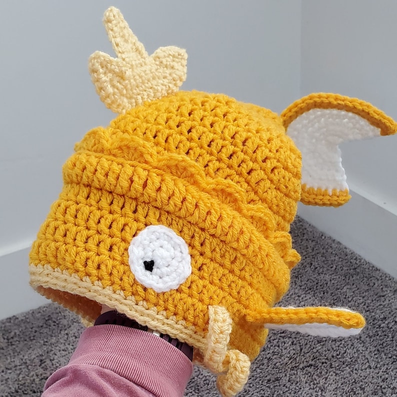 CROCHET PATTERN - Little Useless Fish Slouchy Hat - Magikarp Hat ...