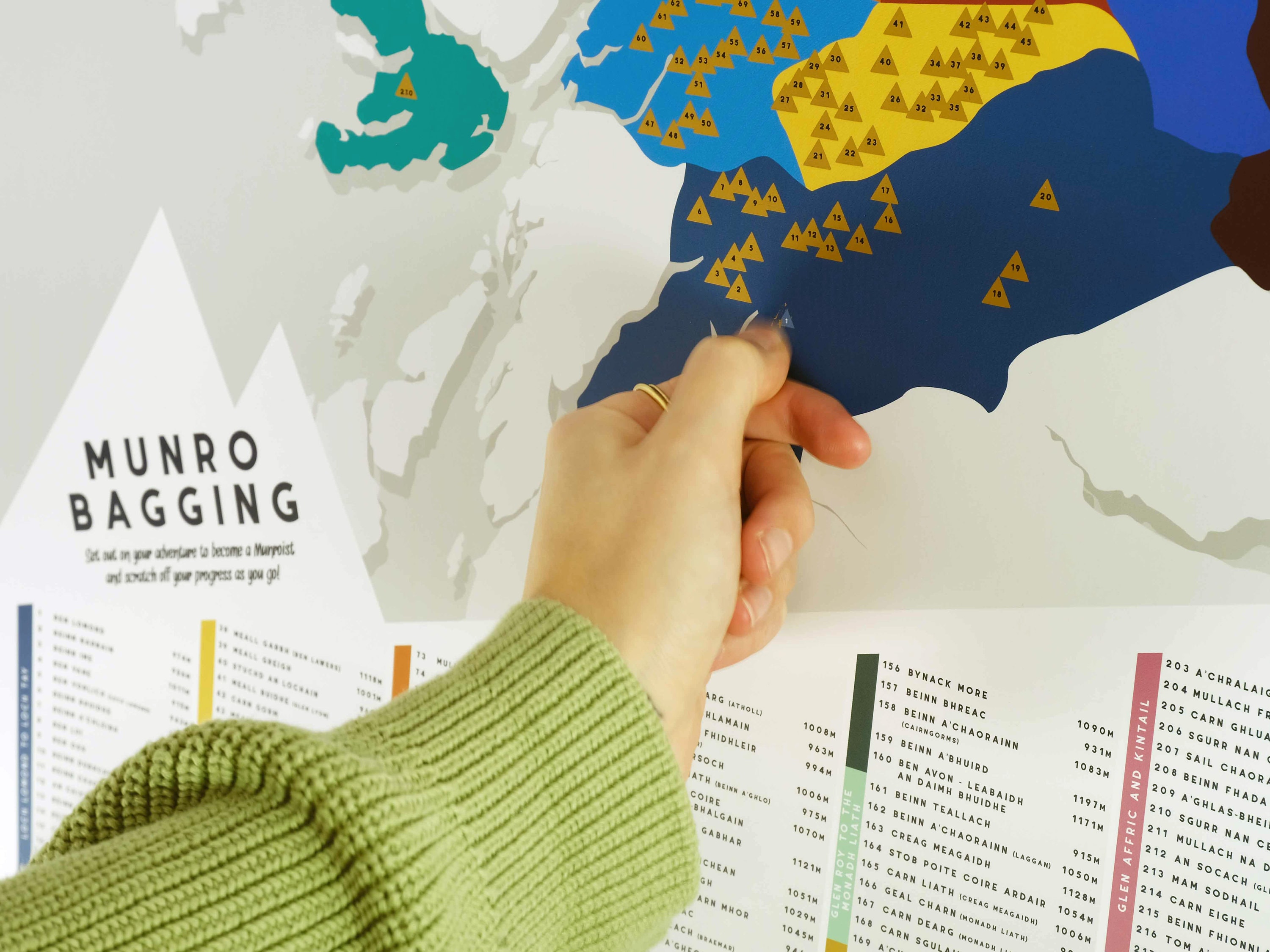 Munro Bagging Scratch off Map Munro Baggers Poster A1 - Etsy UK