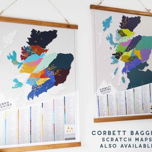 Munro Bagging Scratch off Map | Munro Baggers Poster A1 | Scottish ...