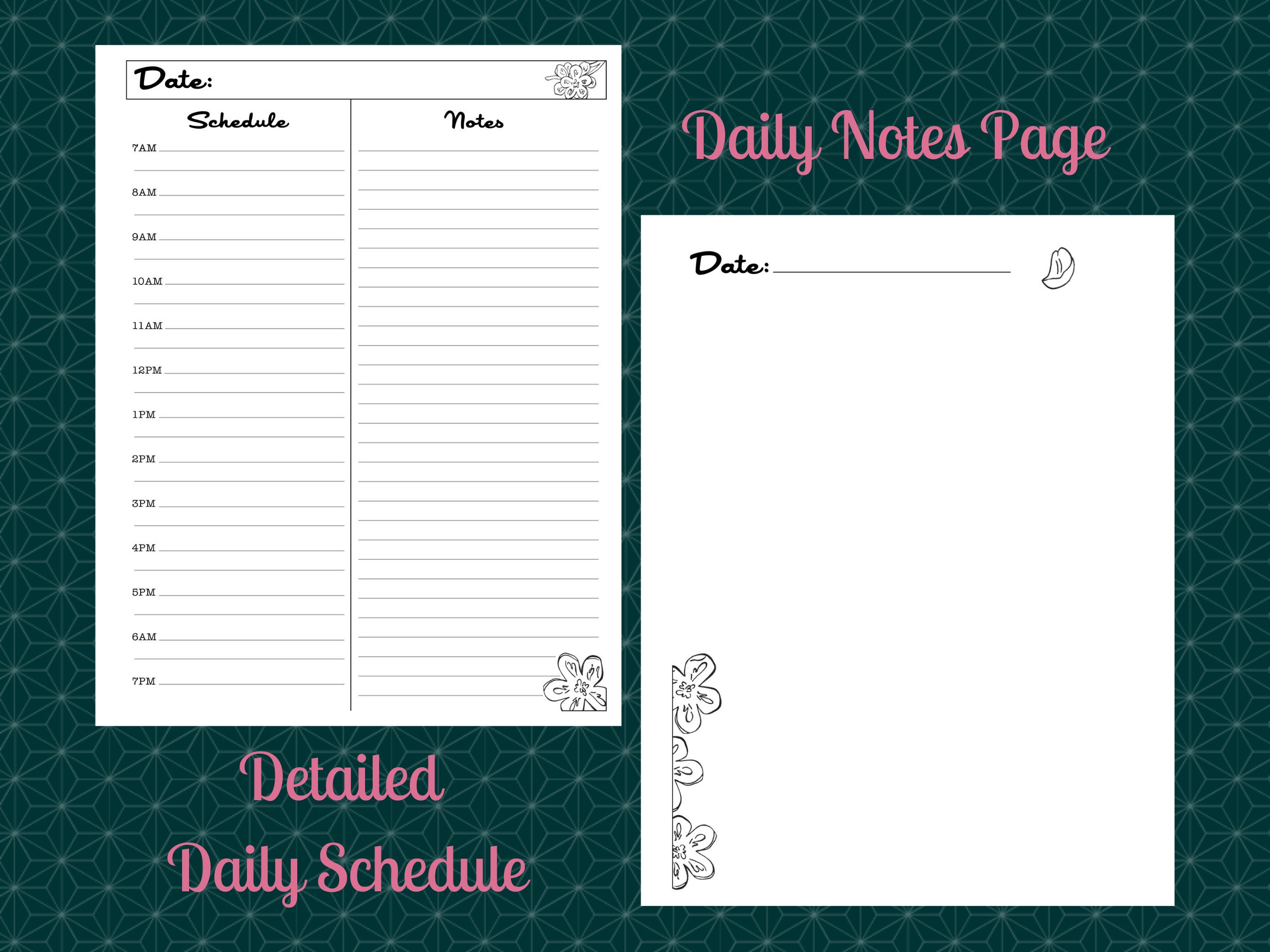 Complete Planner Monthly Weekly Daily Notes Lists Appt l A4 | Etsy