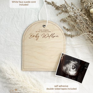 Baby Ultrasound Photo Display Sign | Personalized Sonogram Wooden Sign ...