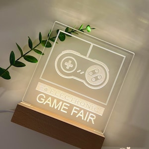 Custom Logo Sign | Personalised Name LED Light | Business Name Engraved ...