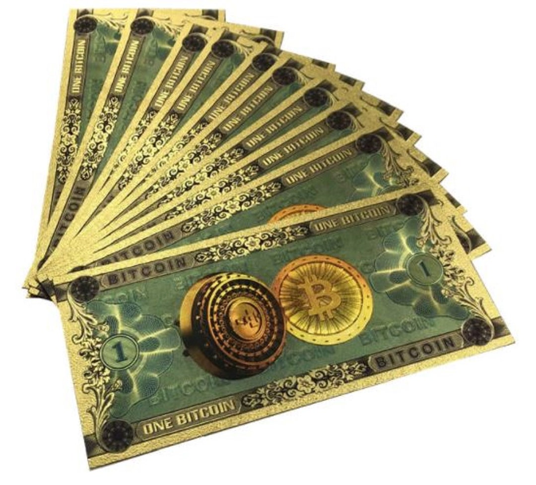 BITCOIN Cryptocurrency .9999 GOLD FOIL Note - Etsy