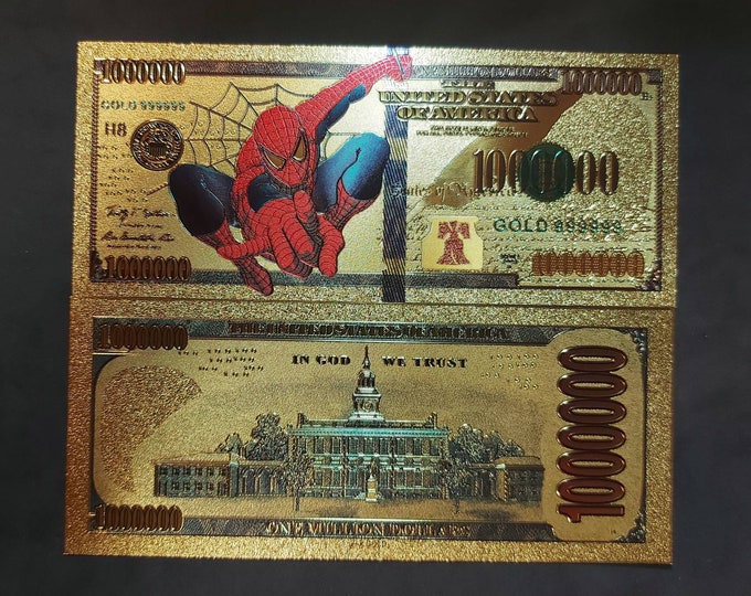 AMAZING SPIDERMAN: Marvel Universe Million Dollar .9999 GOLD - Etsy