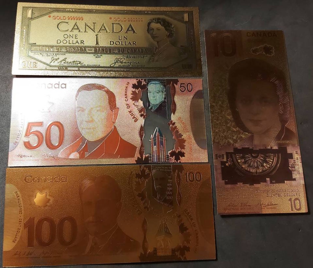Canada ~ COLOR FOIL Note Set; 1 to 100 Dollars; Popular Set; Beautiful ...