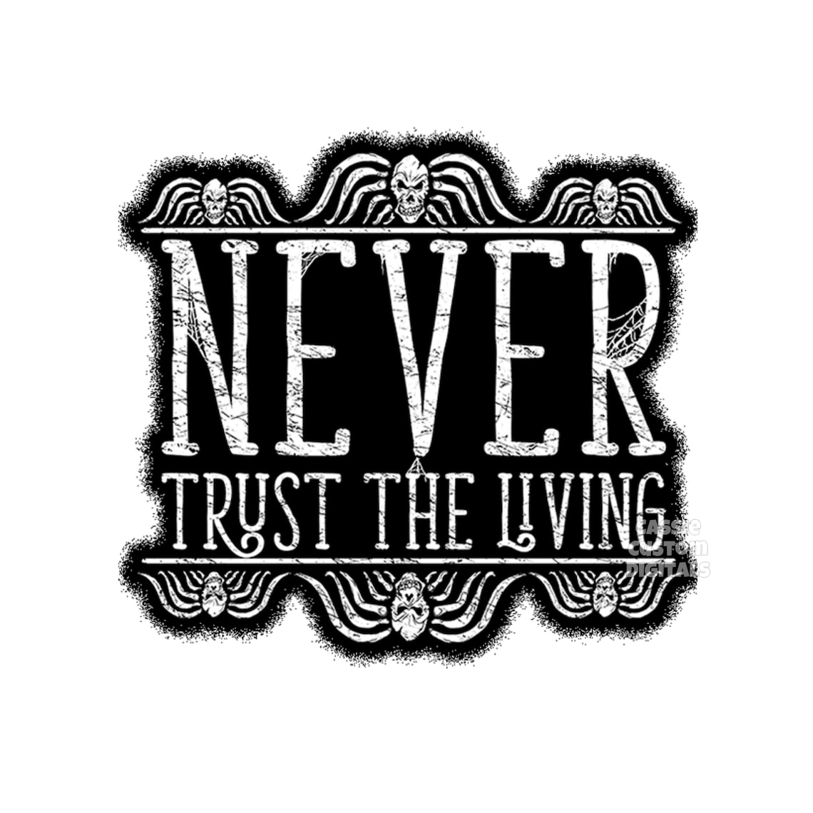 Never Trust the Living Beetlejuice Png Trendy Halloween Movie - Etsy