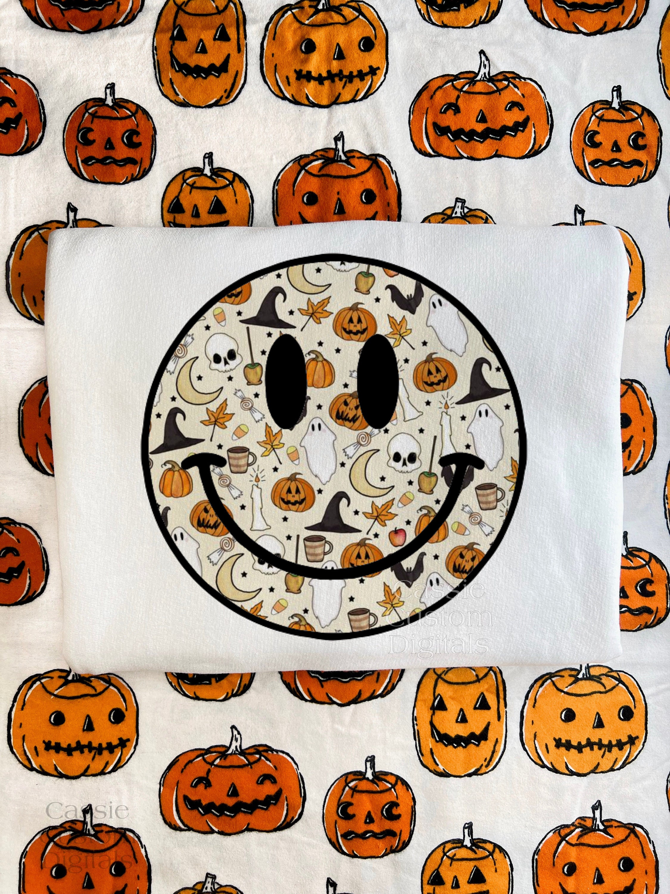 Smiley Halloween Png Digital Download Ghosts Cute Trendy Png Smiley ...