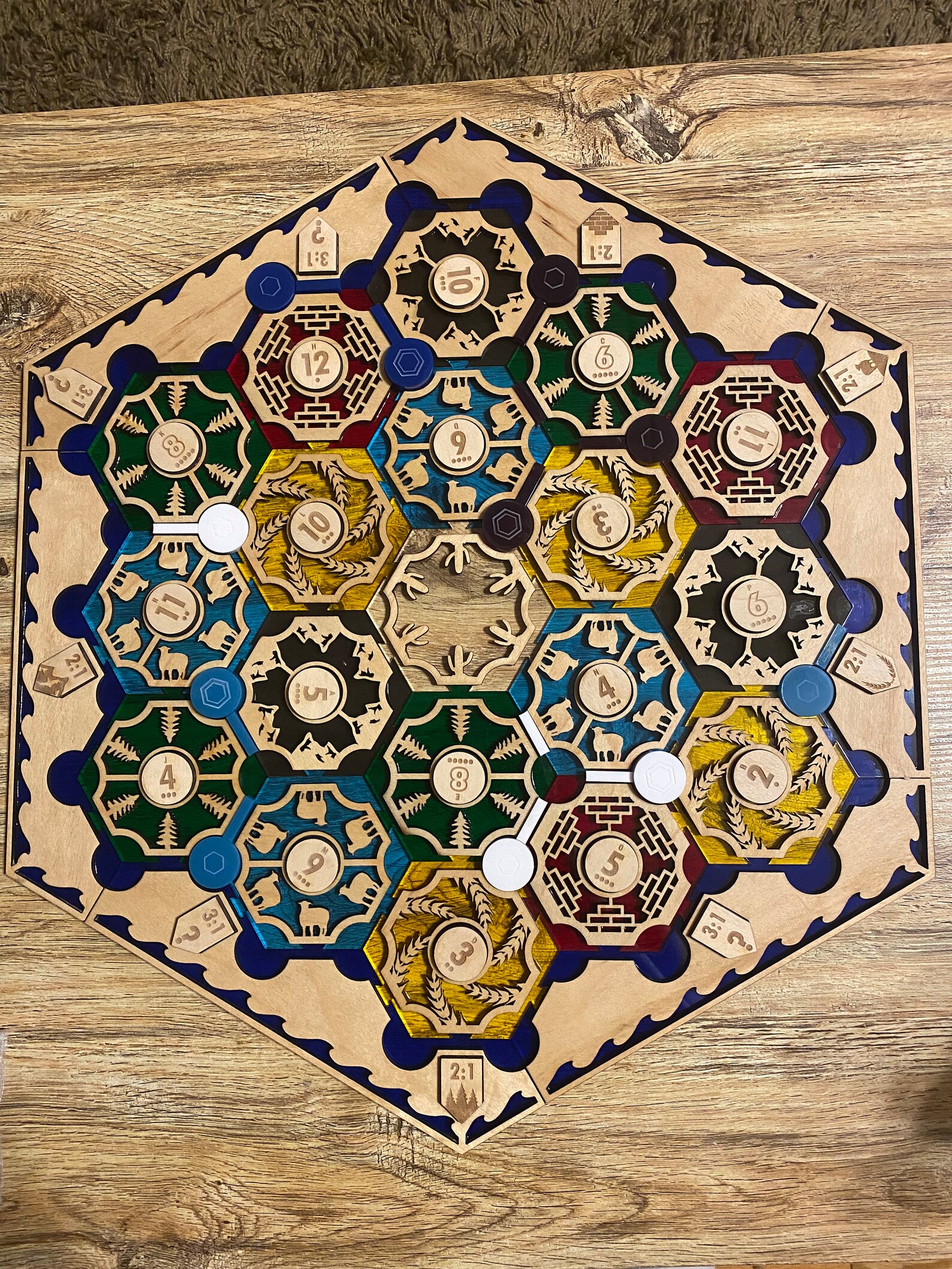 Catan-inspired Boardgame - Laser Template & Glowforge File Download ...