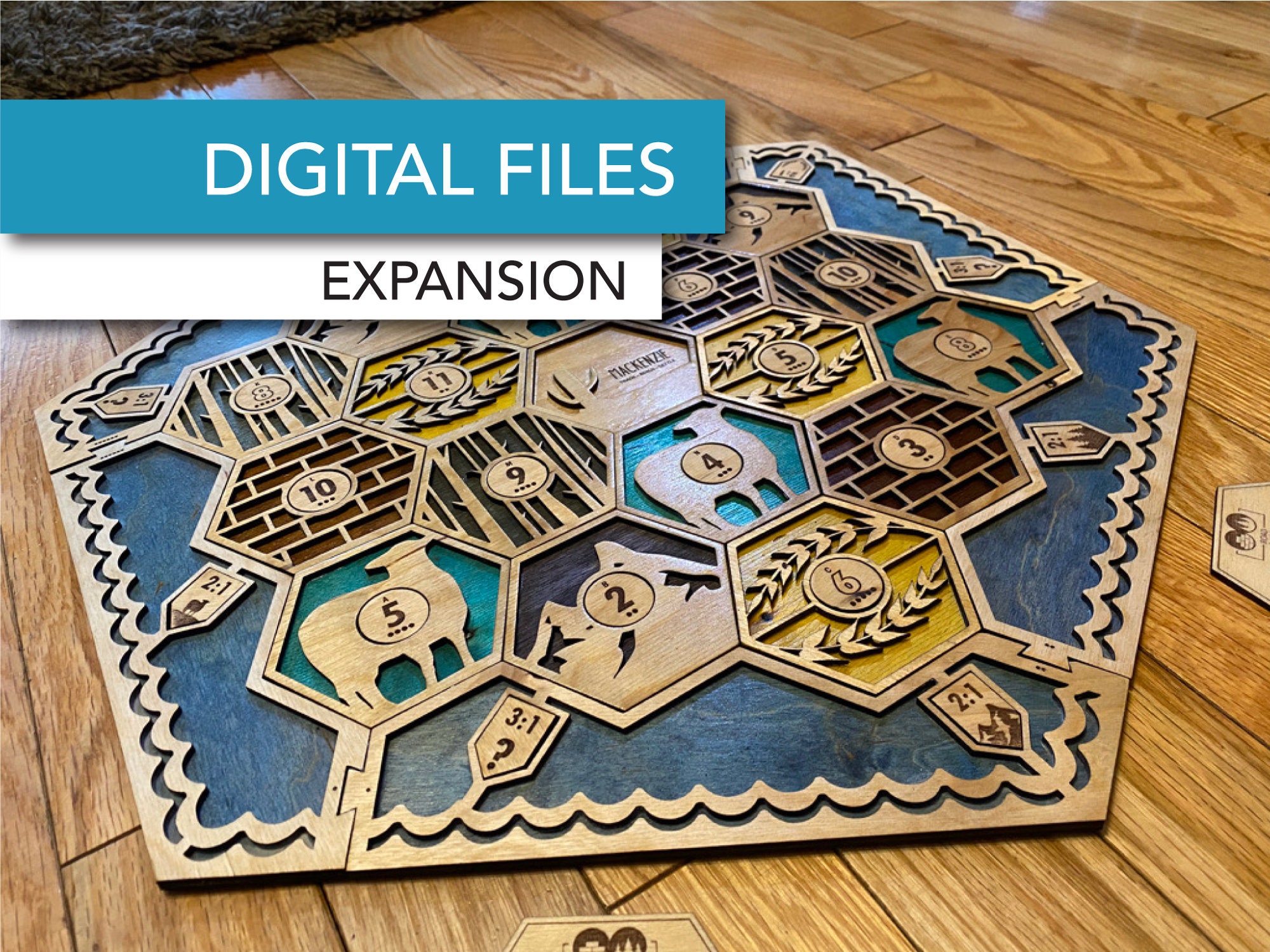 Catan-inspired 5-6 Player EXPANSION ONLY - Laser Template & Glowforge ...