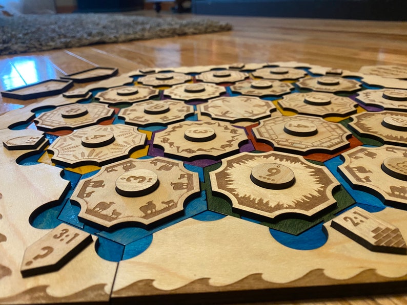 Catan-inspired Boardgame - Laser Template & Glowforge File Download - Etsy