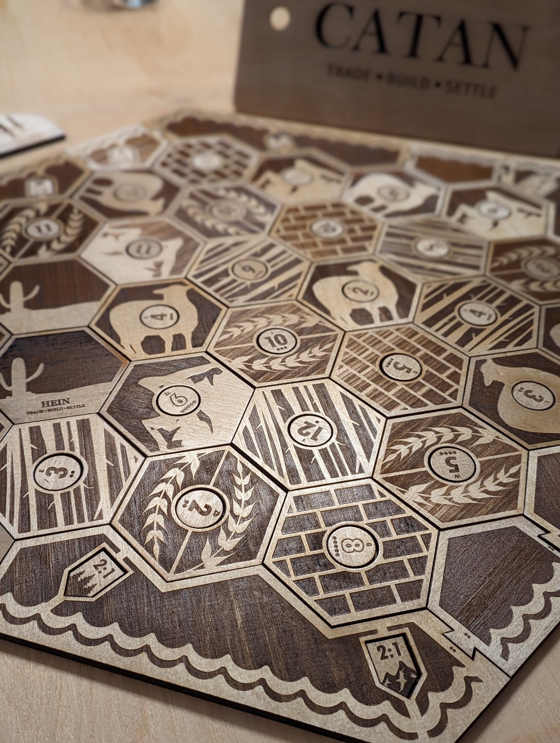 Catan-inspired Boardgame Laser Template & Glowforge Files - Etsy