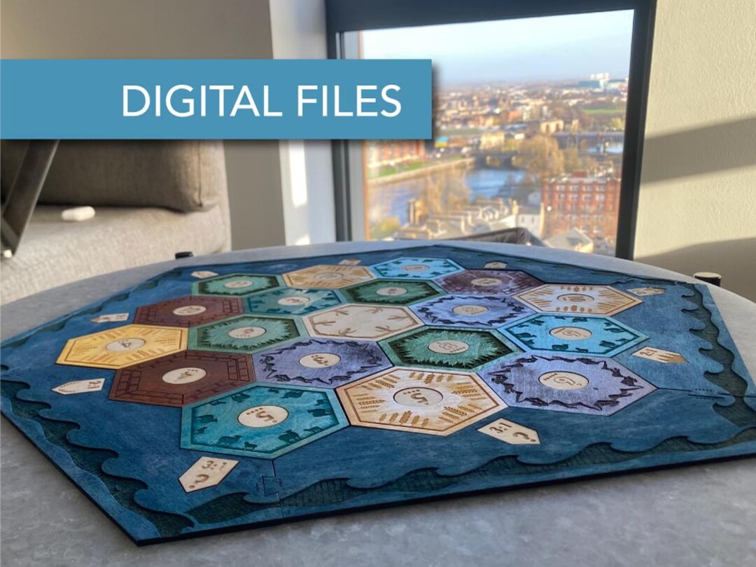 Catan-inspired Boardgame File Download - Main Game - Laser Template ...