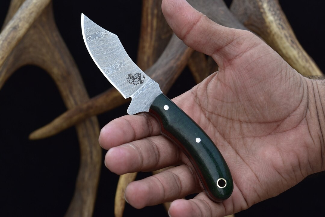 Knives Ranch Fixed Blade EDC Knife / Damascus Skinning Knife / Kale ...