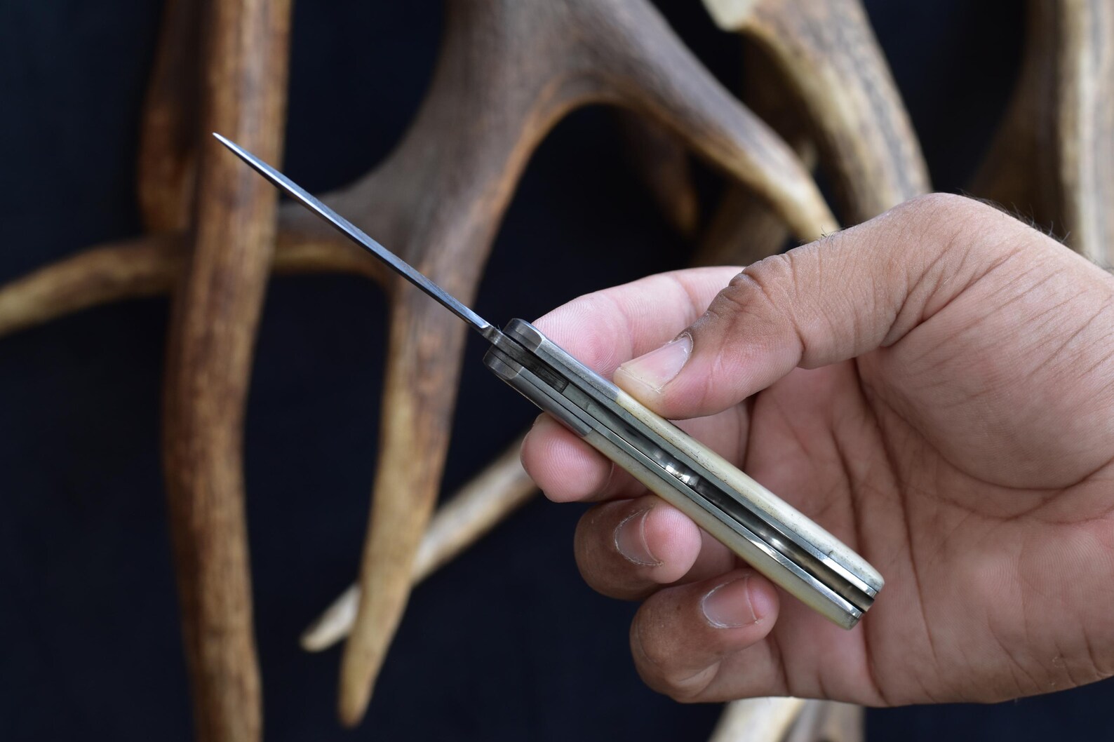 Knives Ranch Classic Clipped Point Pocket Knife - Slip Joint - Damascus ...