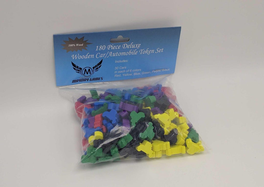 Deluxe Car Token Set (180 Wooden Tokens, 30 of Each of 6 Colors) - Etsy