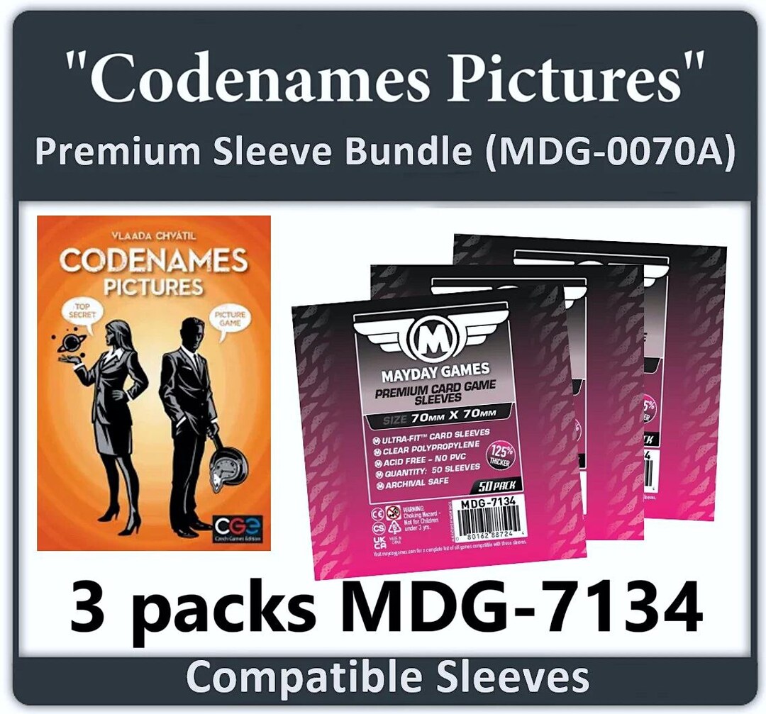 Codenames: Pictures" Compatible Card Sleeve Bundle - Etsy