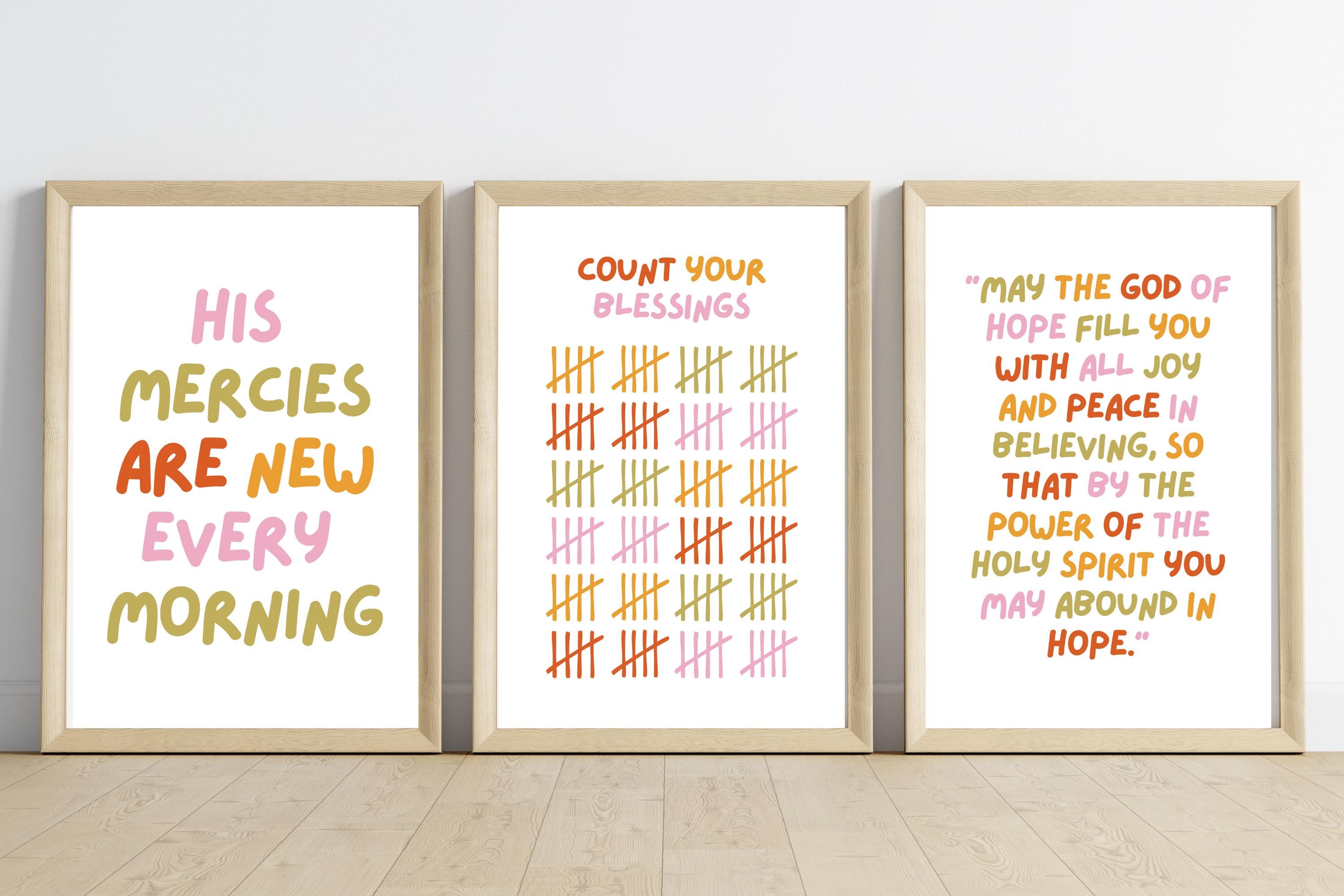 Bible Verse Digital Print Poster Set of 5 - Etsy