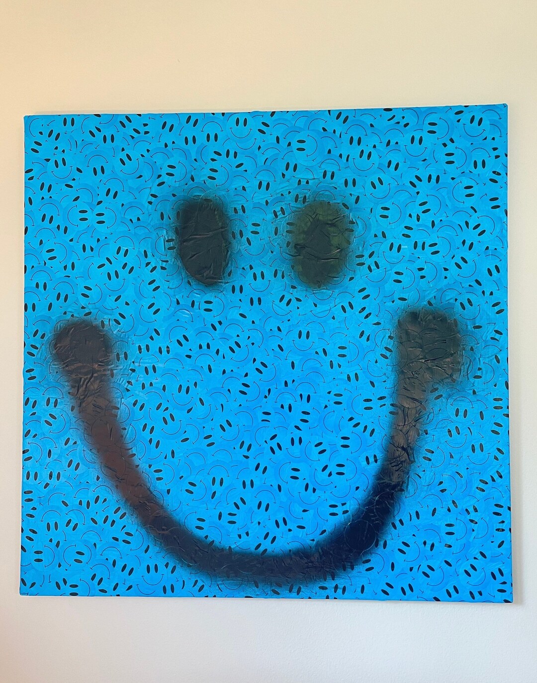 Smiley Face Art Piece - Etsy