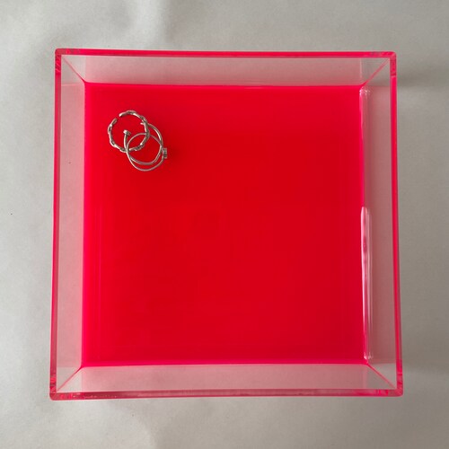 Contemporary Decorative Acrylic Rectangular Large Tray Neon - Etsy
