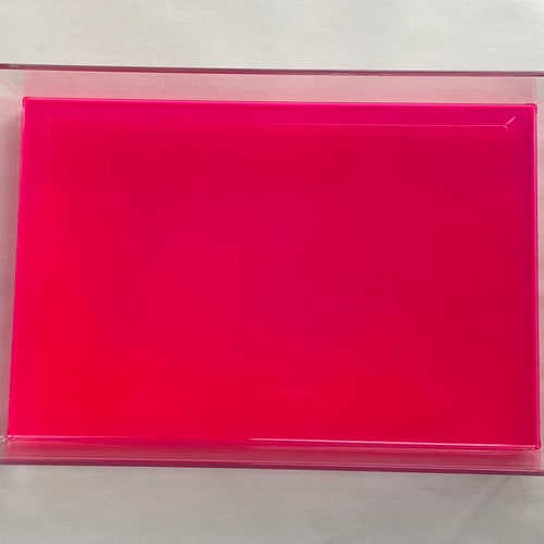 Contemporary Decorative Acrylic Rectangular Tray Neon Pink - Etsy