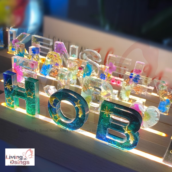 Light up Resin Letters - Etsy