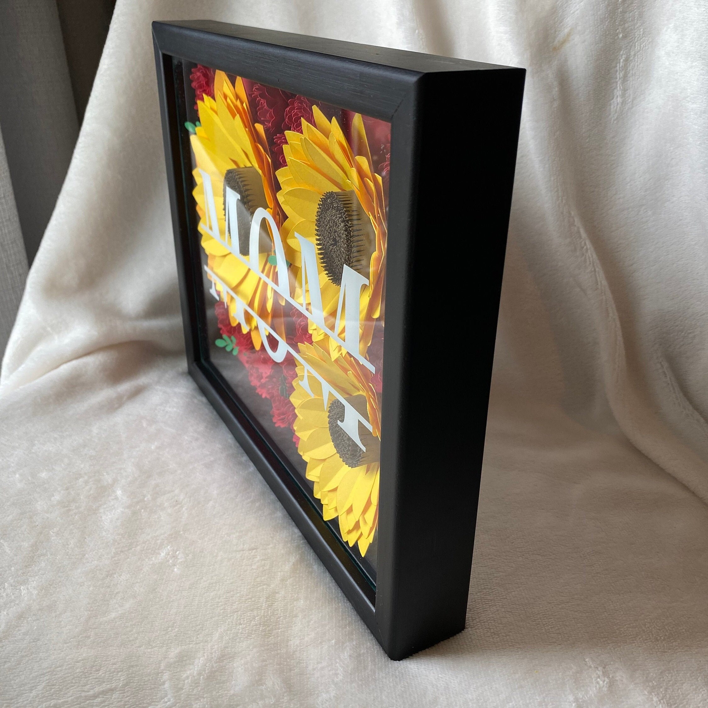 Be a Sunflower / Shadow Box /Sundflower / Mom gift / Custom | Etsy