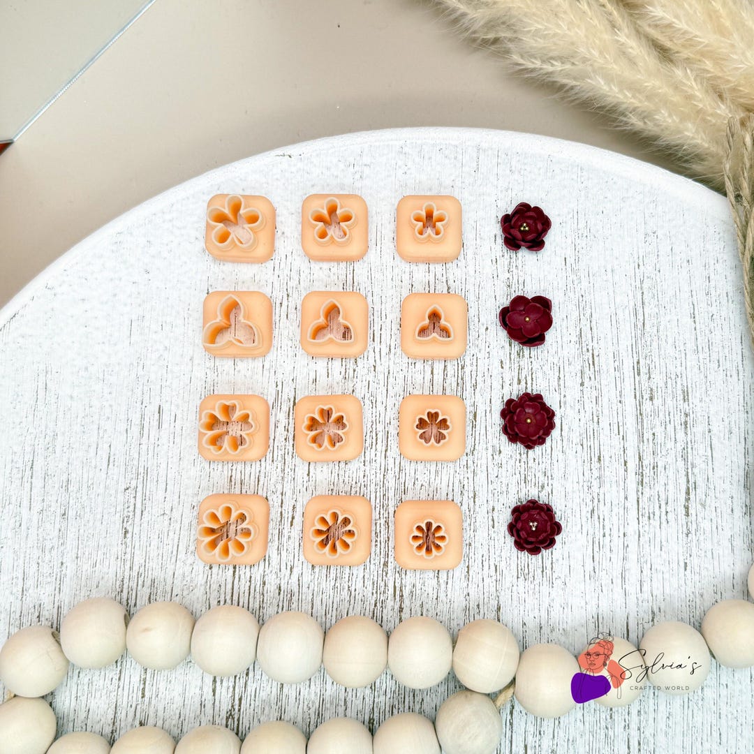 Mini Polymer Clay Flower Cutter Set | Polymer Clay DIY | Jewelry Making ...