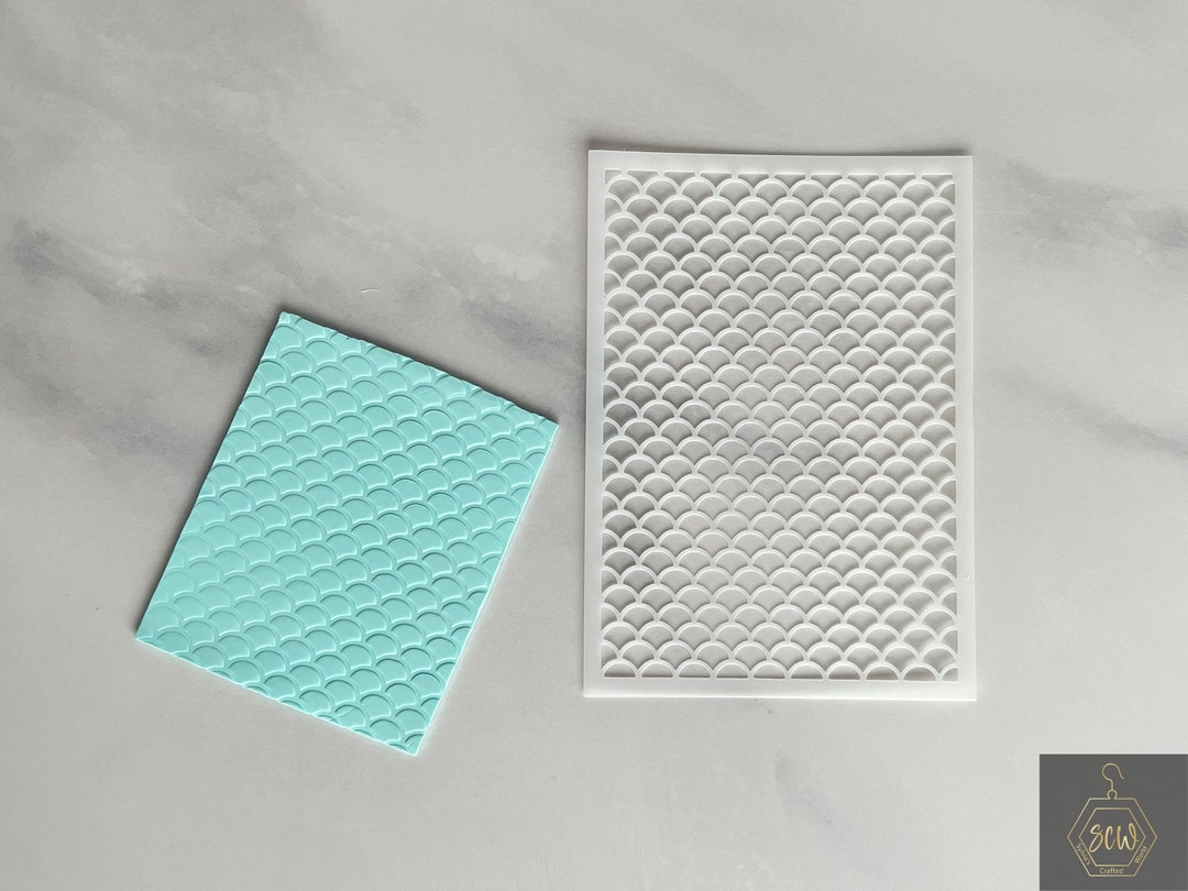 Polymer Clay Texture Sheet, Mylar Stencil, Scale Pattern - Etsy