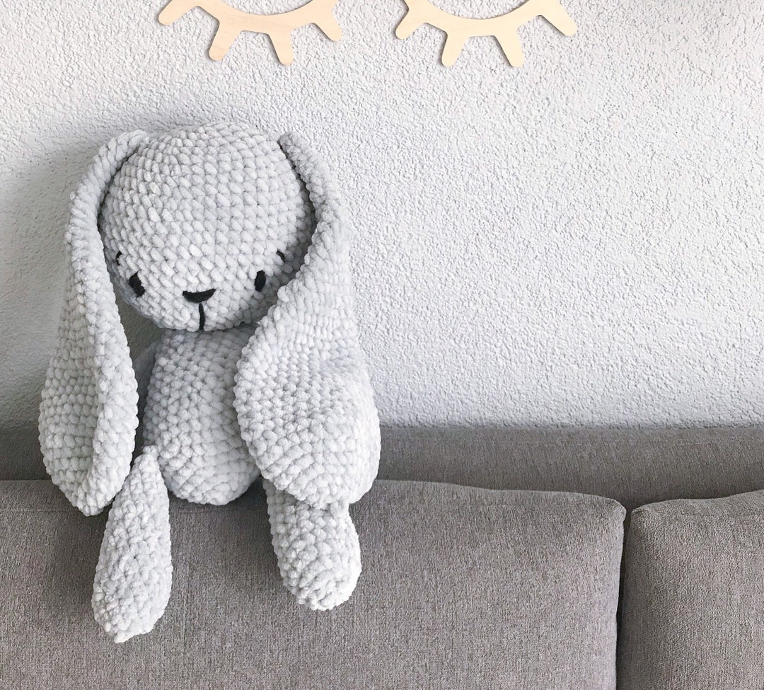 Crochet Bunny With Long Ears Pattern for Beginners Amigurumi - Etsy