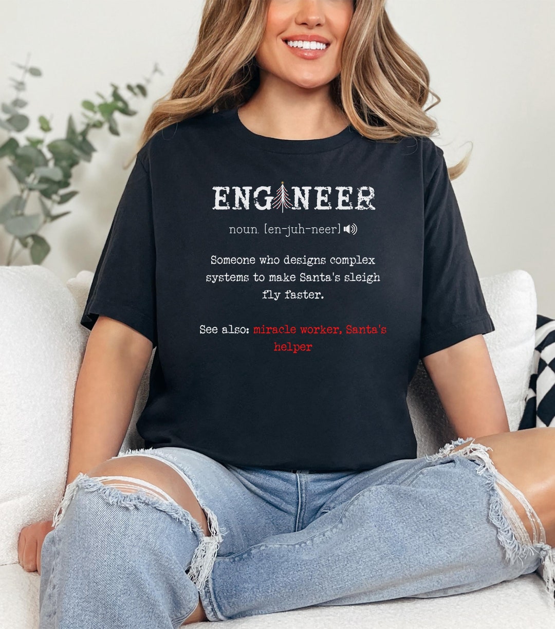 Funny Engineer Definition Christmas Shirt, Holiday Engineering Tshirt ...