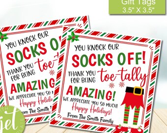 Sock Gift Tags Staff, Mani Pedi Gift, Toe-tally Amazing Teacher Staff ...