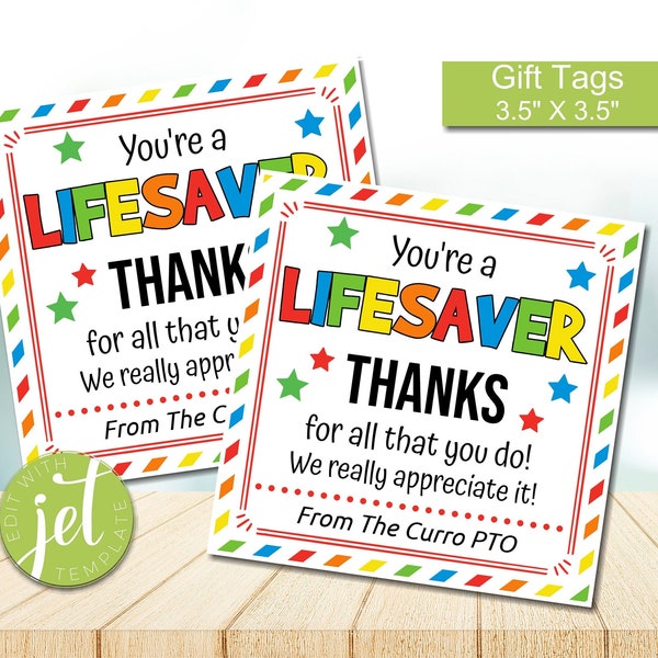 Lifesaver Thank You - Etsy