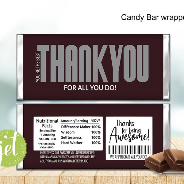 Volunteer Appreciation Not Candy - Etsy
