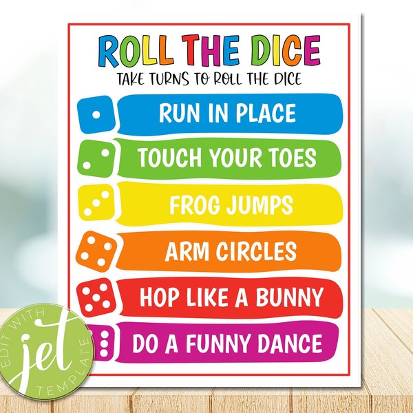 Fitness Dice Game - Etsy