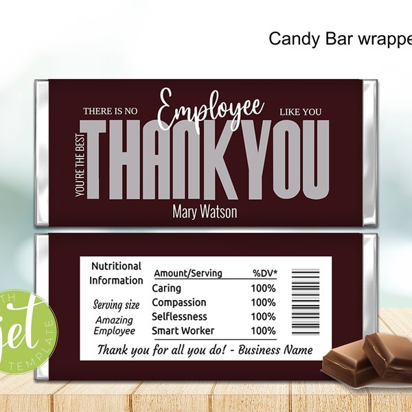 Employee Candy Bar - Etsy