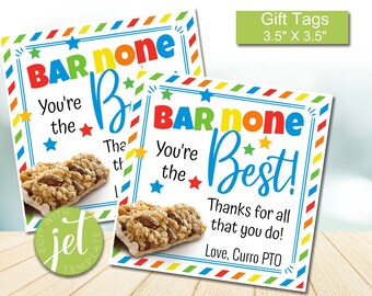 Granola Bar Sign, Teacher Staff Employee School Appreciation Week Gift ...