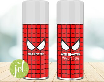 Spiderman Web Shooter Silly String Labels Printable Template Superhero ...