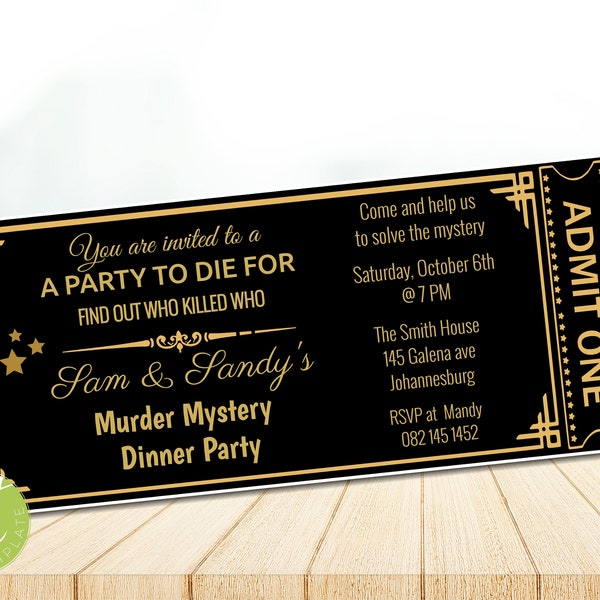 Murder Mystery Invitation - Etsy