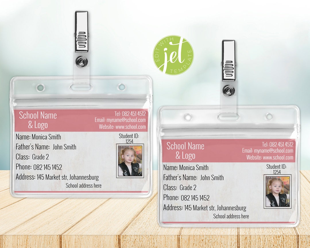 Editable School ID Card, ID Badge, School id Card , Learners id Card ...