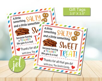 Chocolate Popcorn Gift Tag, Teacher Staff Employee School Appreciation ...