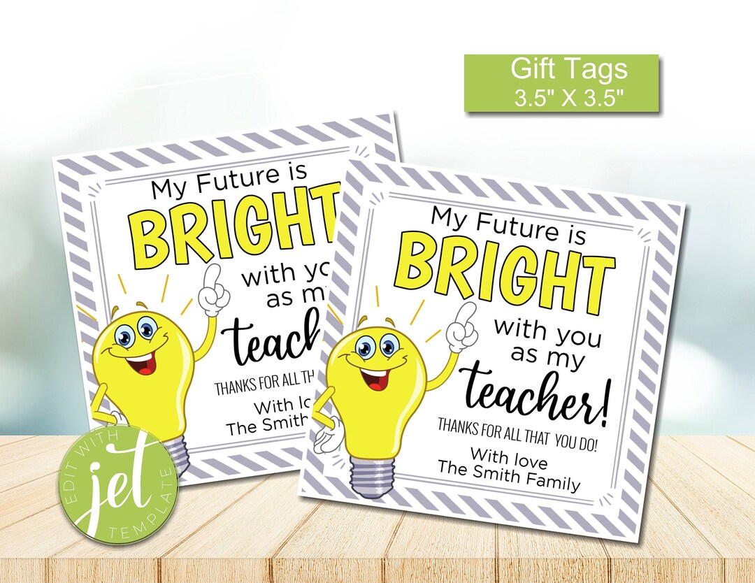 EDITABLE Teacher Appreciation Thank You Gift Tag, Boss Worker Staff ...