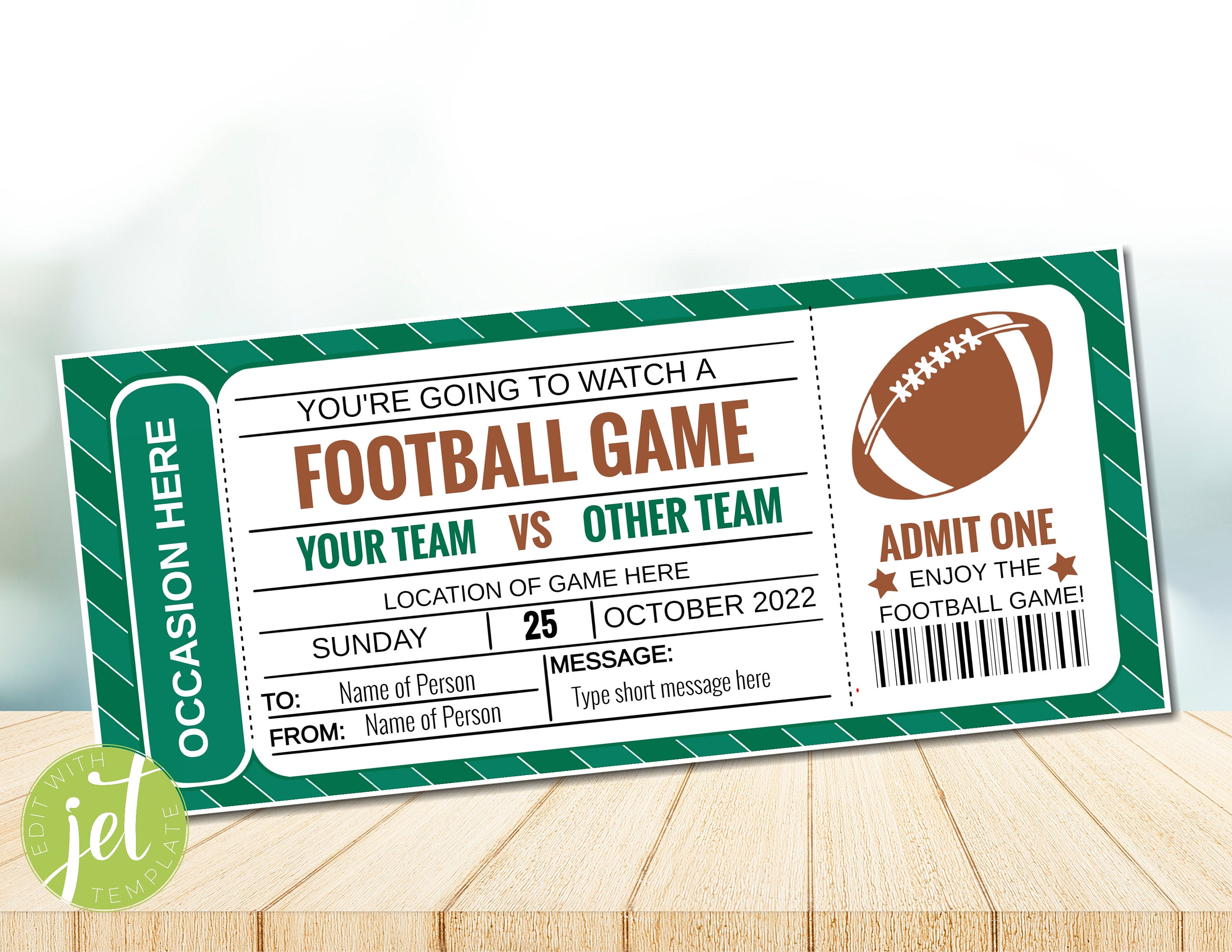 Football Ticket Template Free Download