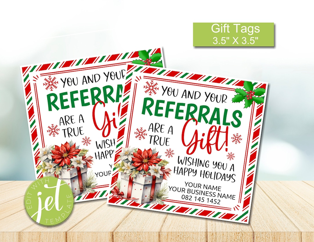 Editable Christmas Realtor Pop by Gift Tag for Clients, You and Your ...