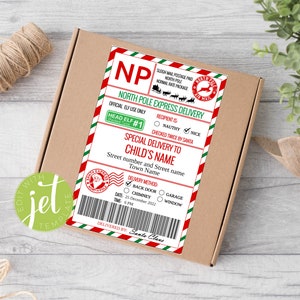 Editable Elf North Pole Shipping Labels Santa Christmas Gift - Etsy