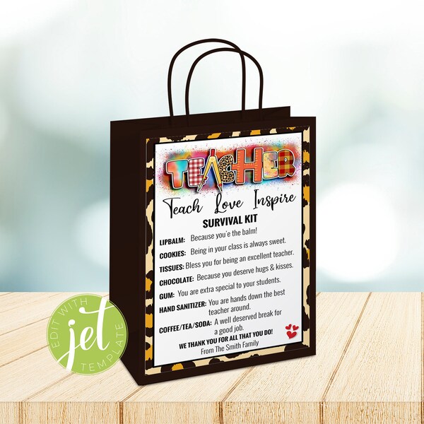 Teacher Survival Kit - Etsy