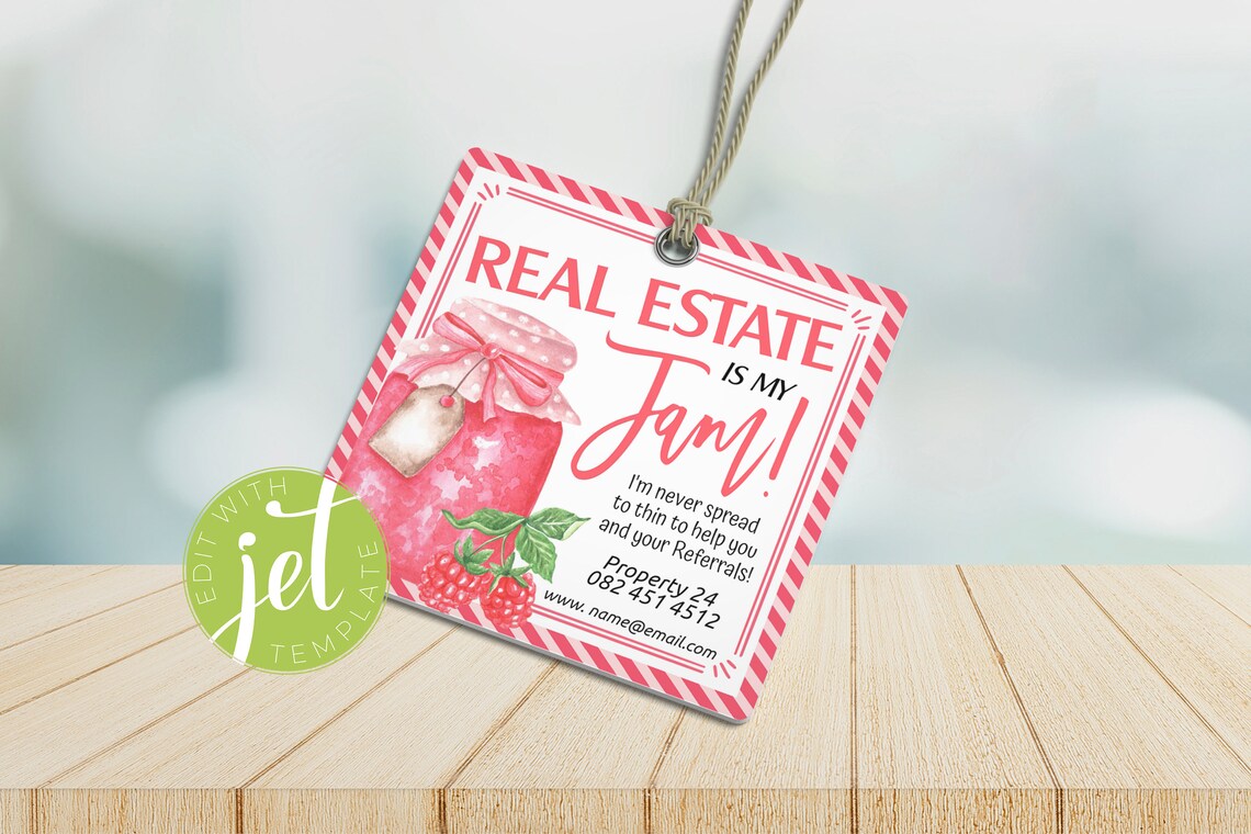 Editable Real Estate is My Jam Pop by Tags Realtor Referral - Etsy