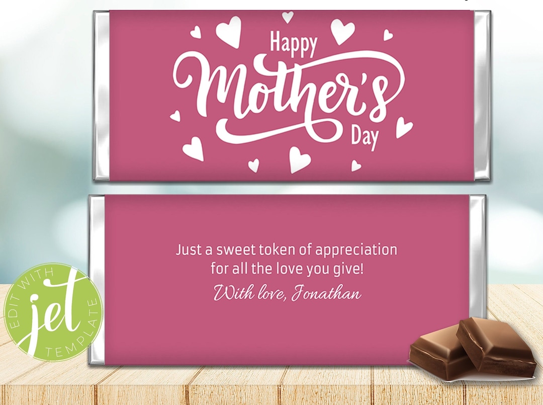 Editable Happy MOTHER'S Day Download Candy Bar Wrappers Printable ...