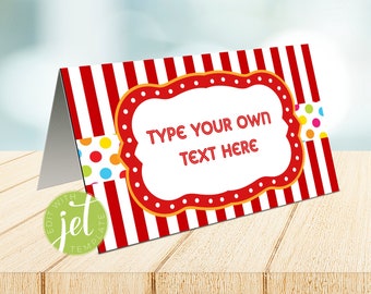Editable Carnival Food Tent, Printable, Pastel Circus Tent Template ...